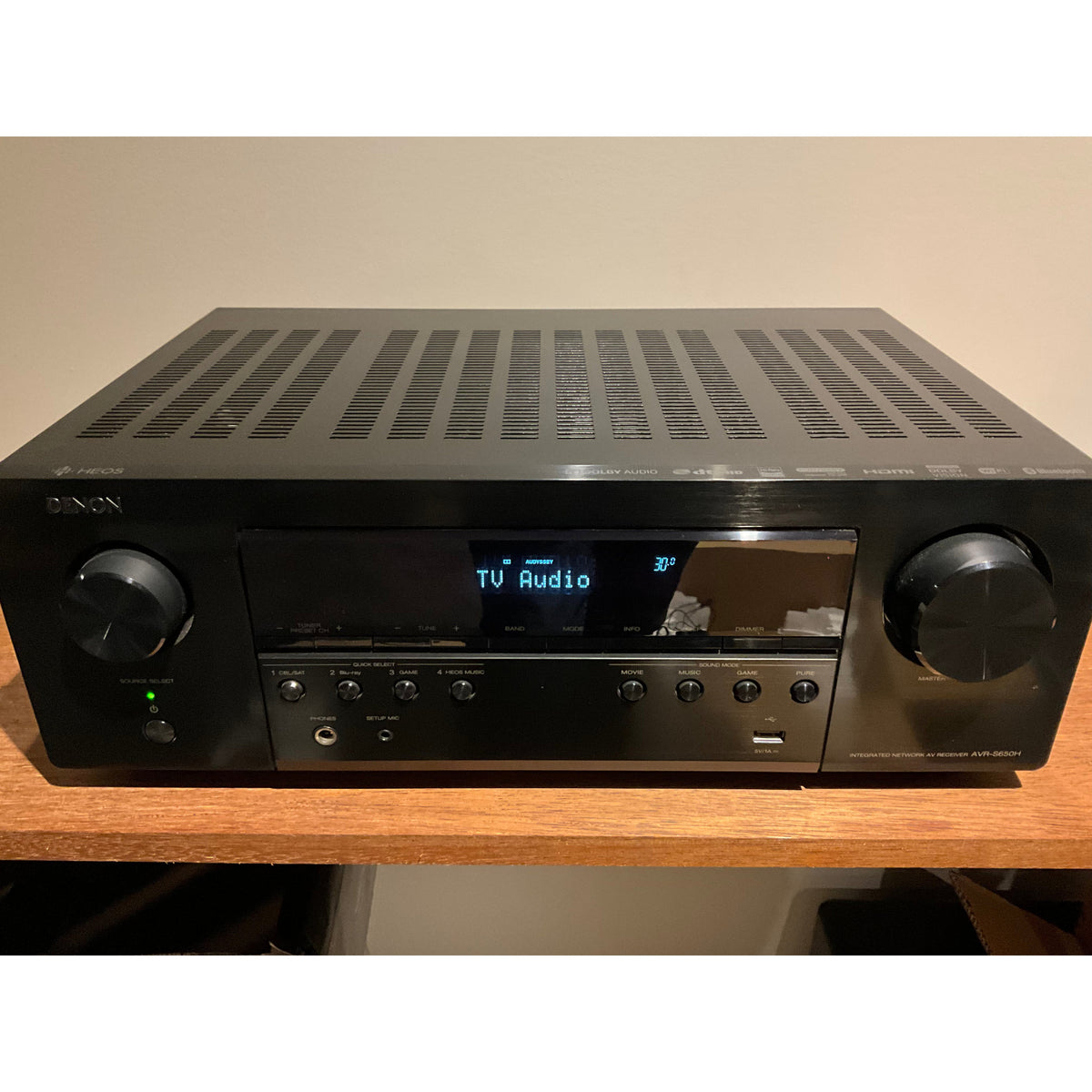Denon AVR-S650H full sized AV Receiver, Black, Pre loved — The Audio Tailor